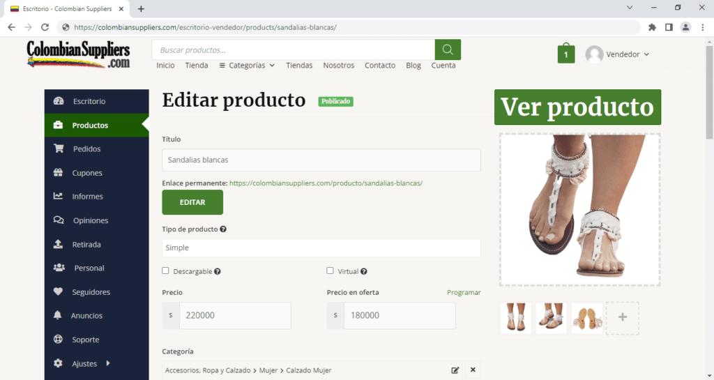 ¿Cómo publicar un producto variable? - Colombian Suppliers